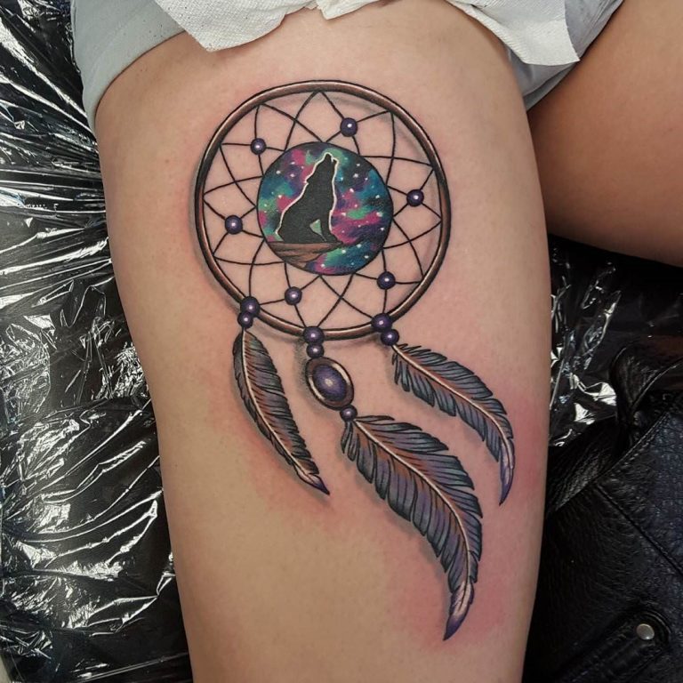 Tatouage Attrape Reve Cuisse