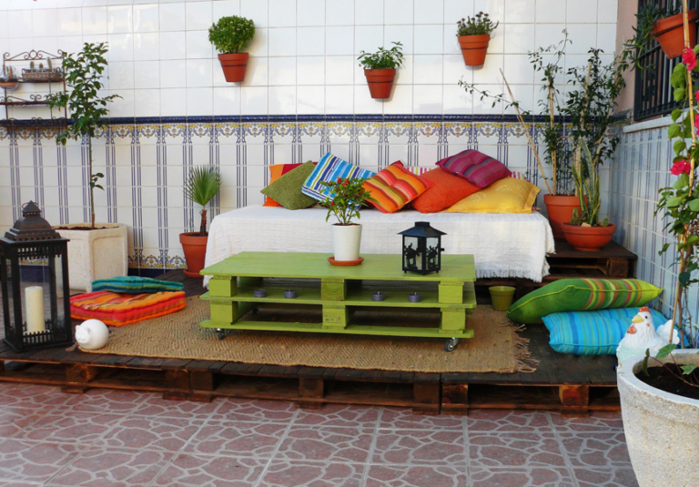 50 Idées Sur La Façon De Faire Une Terrasse De Palettes Balcon