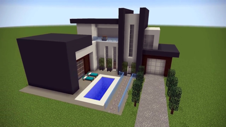 Construction d'une maison moderne à Minecraft - Maison - ZENIDEES