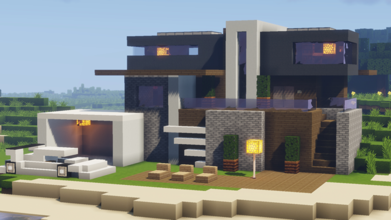 Construction d'une maison moderne à Minecraft - Maison - ZENIDEES