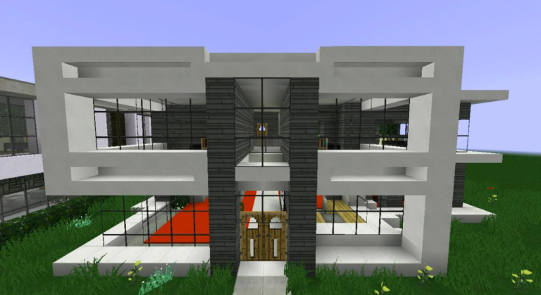 Construction d'une maison moderne à Minecraft - Maison - ZENIDEES