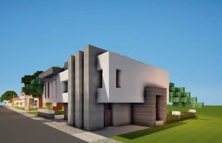 Construction d'une maison moderne à Minecraft - Maison - ZENIDEES