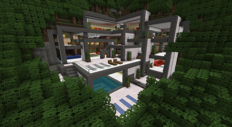Construction d'une maison moderne à Minecraft - Maison - ZENIDEES