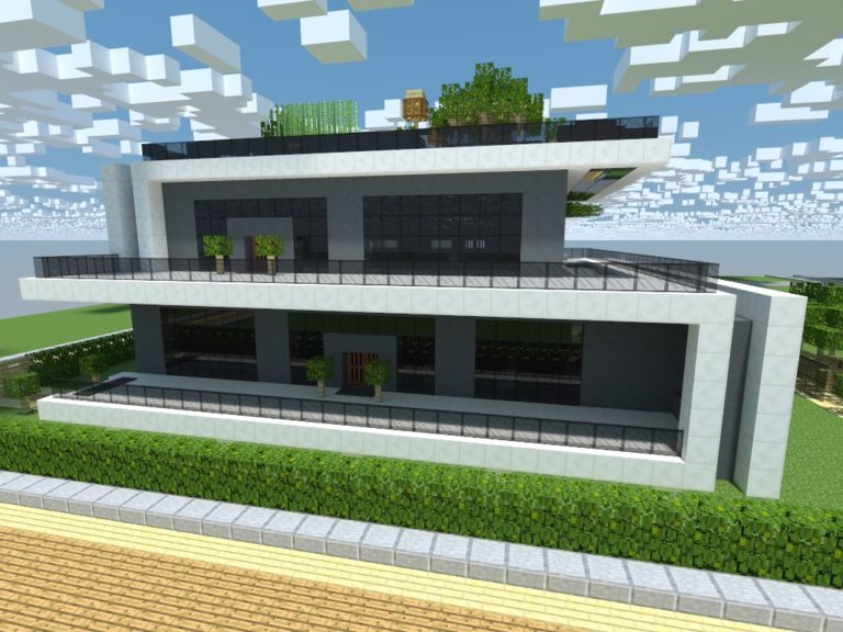 Construction d'une maison moderne à Minecraft - Maison - ZENIDEES