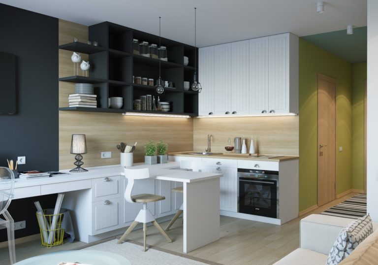 44 idées pratiques pour l'arrangement de cuisine pour studio - Cuisine ...